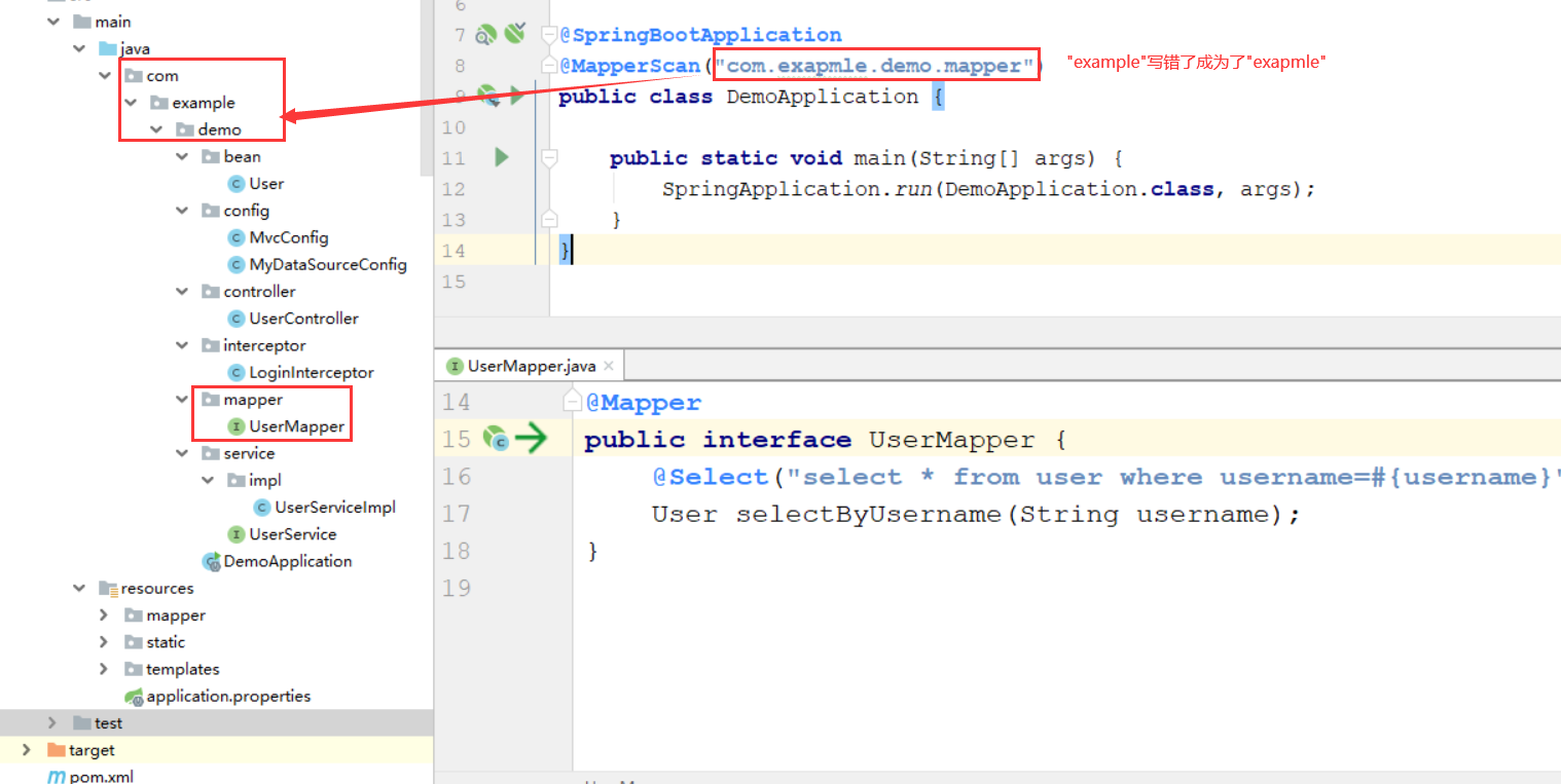 SpringBoot启动报错“Consider defining a bean of type ‘xxx.mapper.UserMapper‘ in your configuration ...