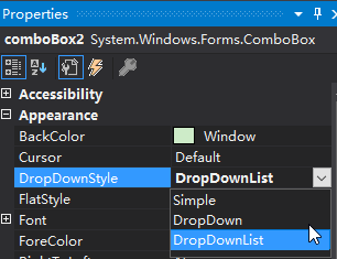 WinForm ComboBox不可编辑与不可选择_c#无法修改combox的项-CSDN博客