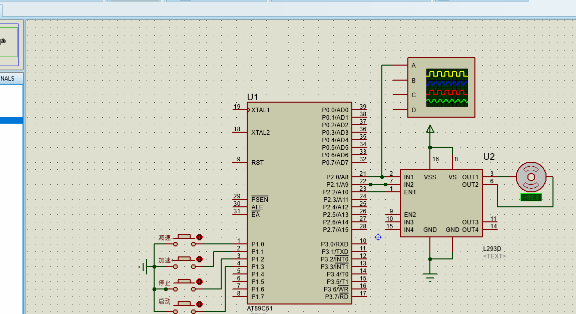 51单片机+L293D控制直流电机起保停和PWM调速_单片机c51 l293d电机停转-CSDN博客