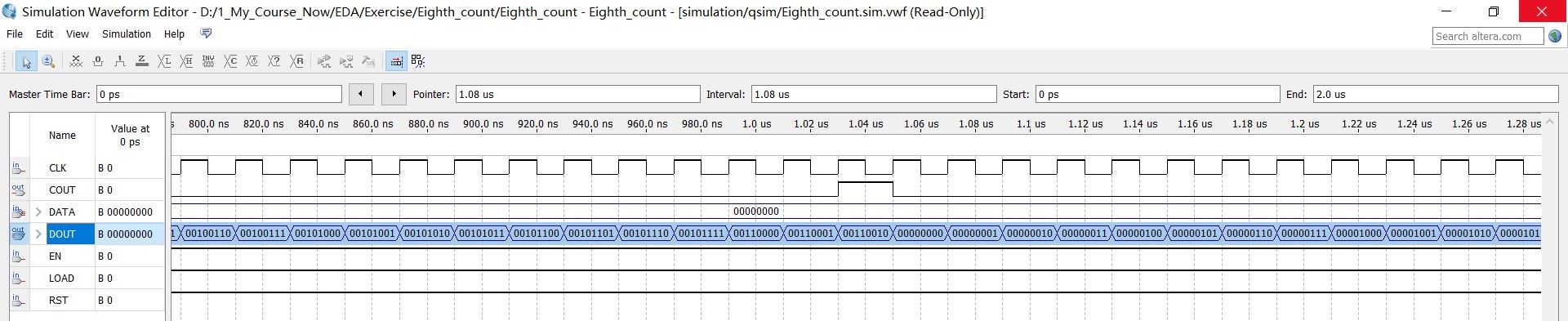 FPGA _Verilog HDL_8位加法计数器设计实验_fpga8位加法器设计实验-CSDN博客
