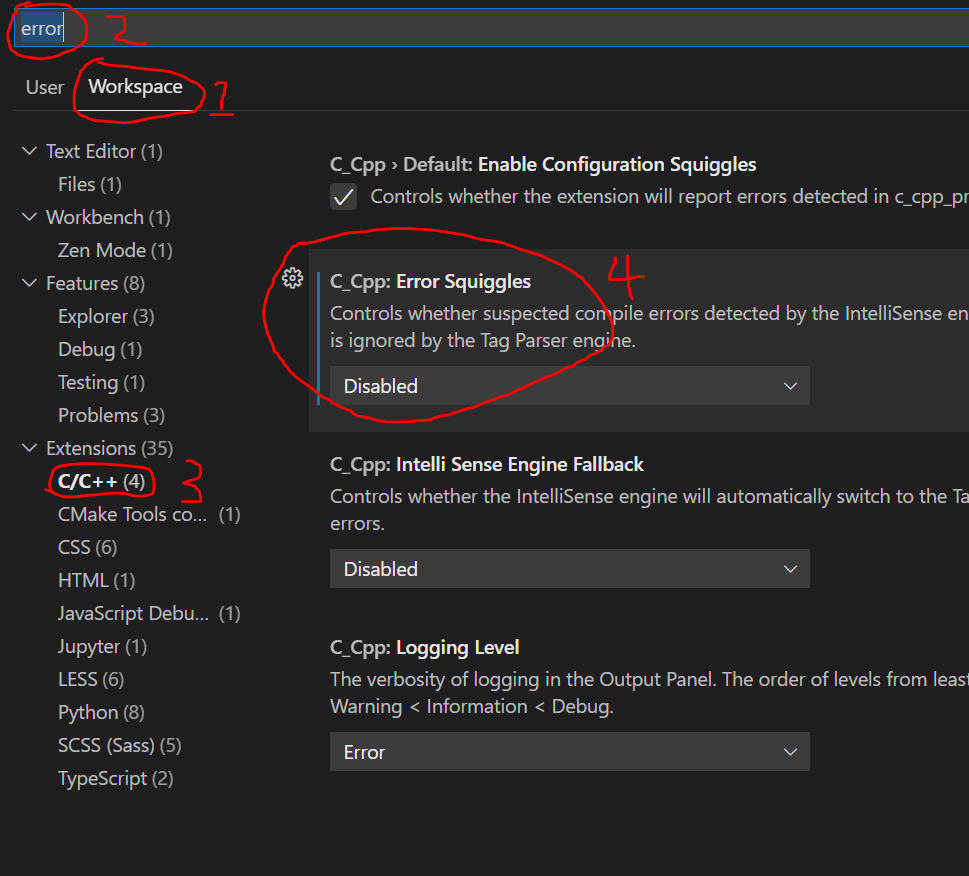 VSCode关闭#include下的红色波浪线_vs code #include 波浪线-CSDN博客