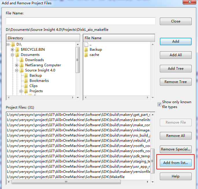如何从Source insight中导出完整的文件列表_source insight add from list-CSDN博客