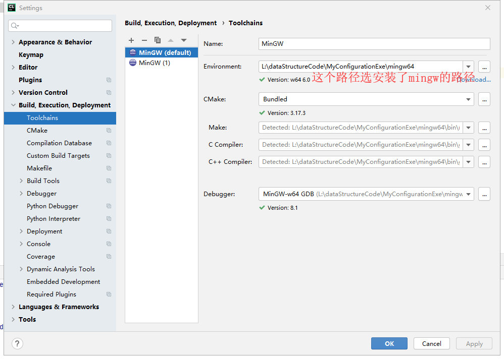 第一次使用CLion的配置_clion toolchains-CSDN博客