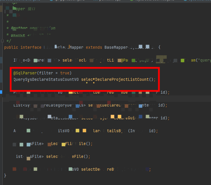 Mbatis-plus 使用 net.sf.jsqlparser.parser.ParseException: Encountered unexpected token: “(“ “(“ at ...