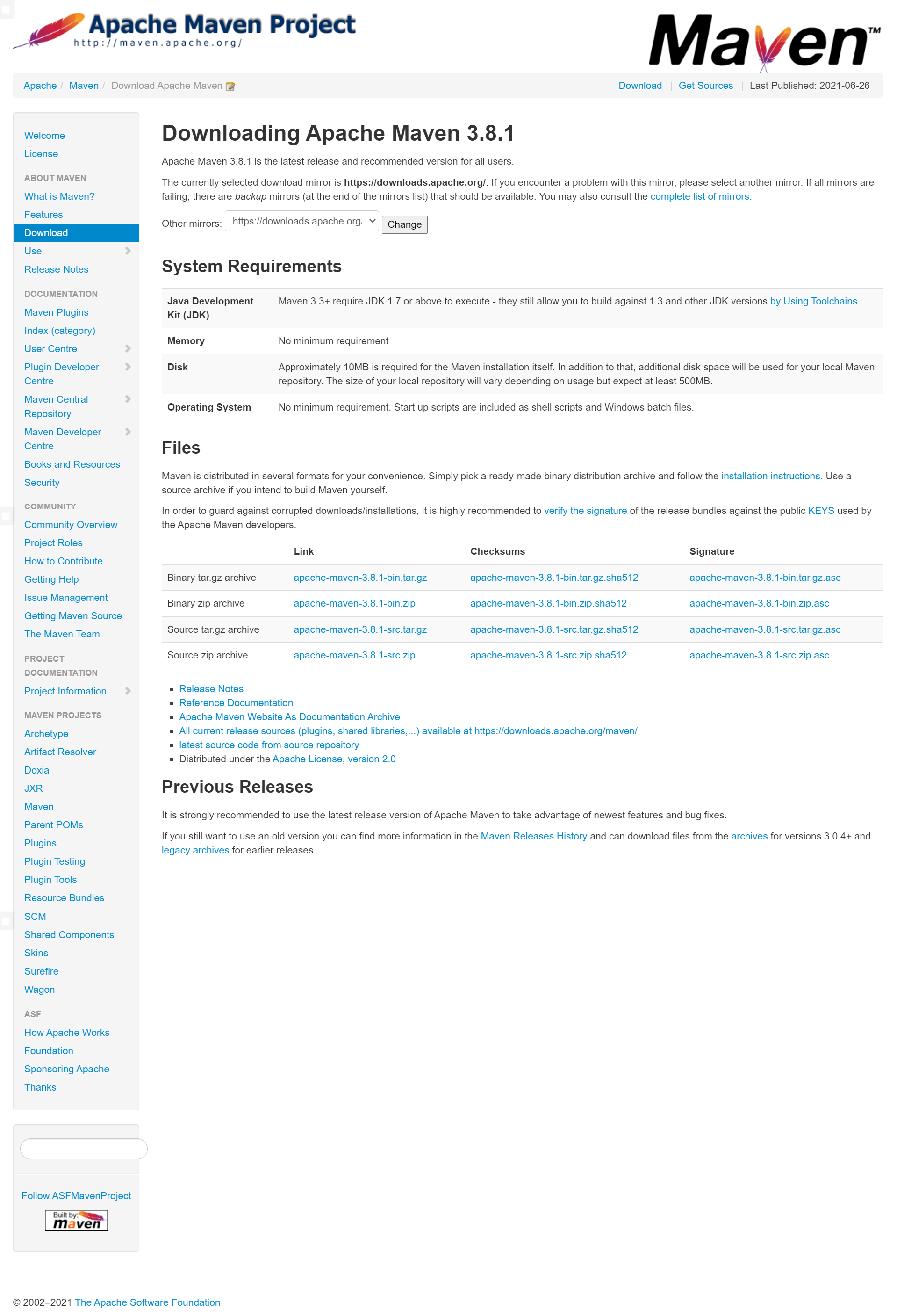 Instalación de configuración de descarga de Maven - programador clic