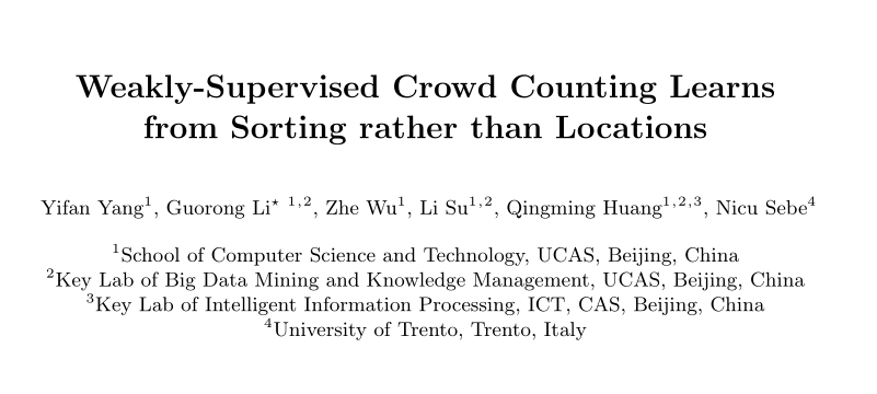 Weakly-Supervised Crowd Counting Learns from Sorting rather than Locations 论文阅读笔记_sinkhorn ...