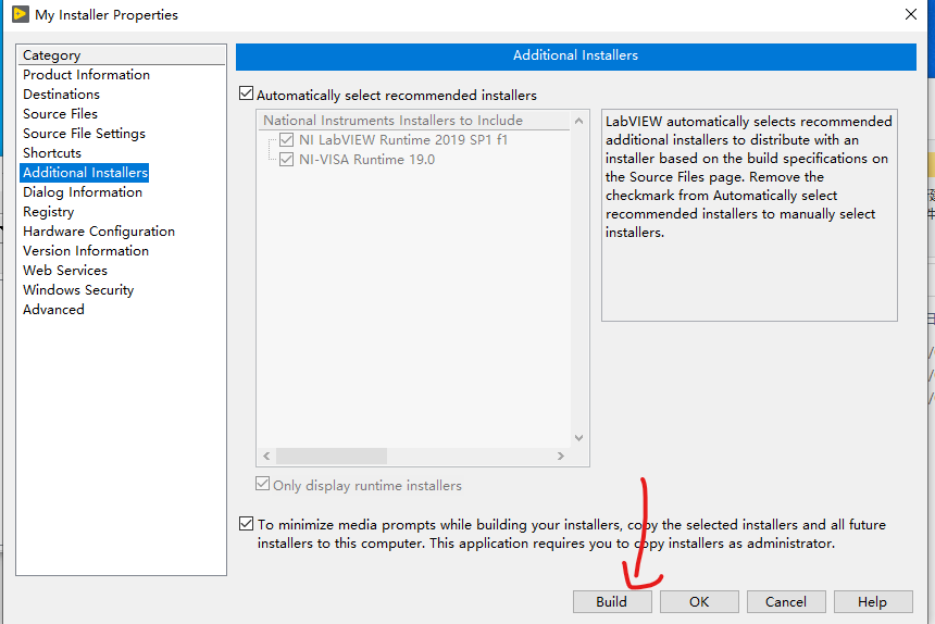 使用LabVIEW如何生成应用程序（exe）和安装程序（installer）_labview怎么生成exe-CSDN博客