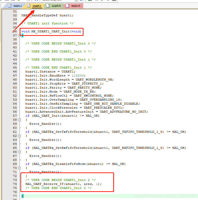 笔记 Stm32基于hal库实现stm32串口中断接收数据stm32f103 Hal库 中断接收函数 Csdn博客