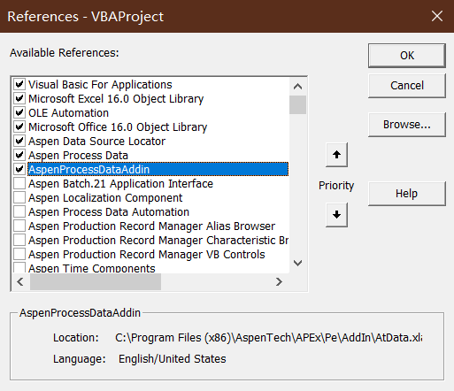 Excel 插件‘Aspen process data ‘在VBA中的基本使用_宏如何读取aspen的数据-CSDN博客