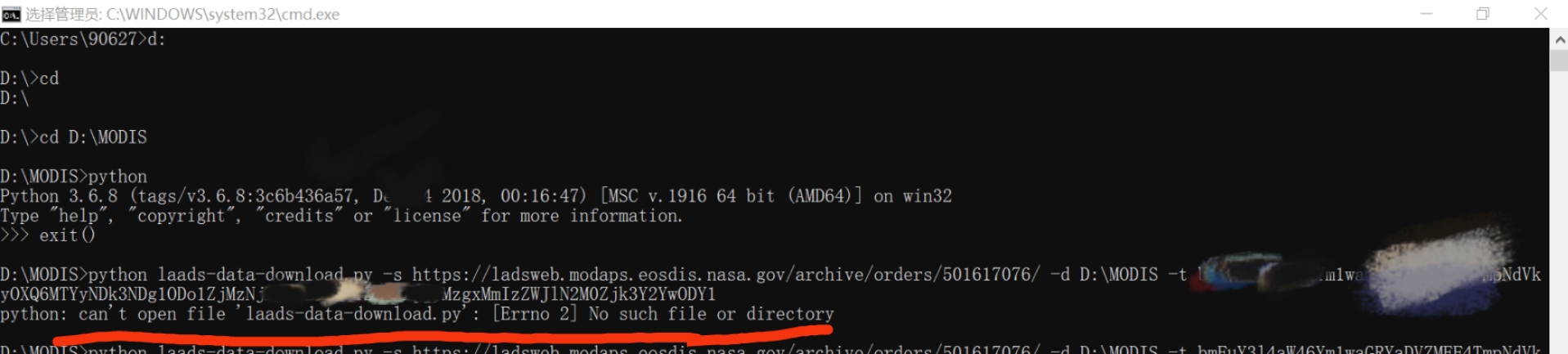 利用Python在NASA Earthdata Search 上批量下载MODIS数据_nasa earthdata search python 下载-CSDN博客