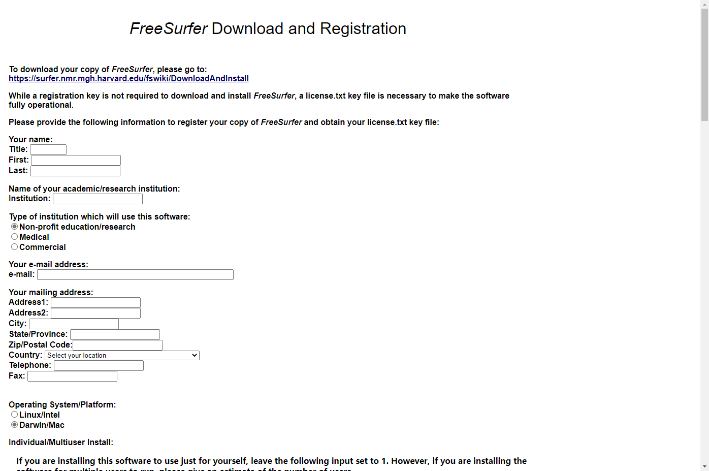 ubuntu安装FreeSurfer，注册获得license时显示Error reCAPTCHA not checked的解决方法_freesurfer recaptcha not ...