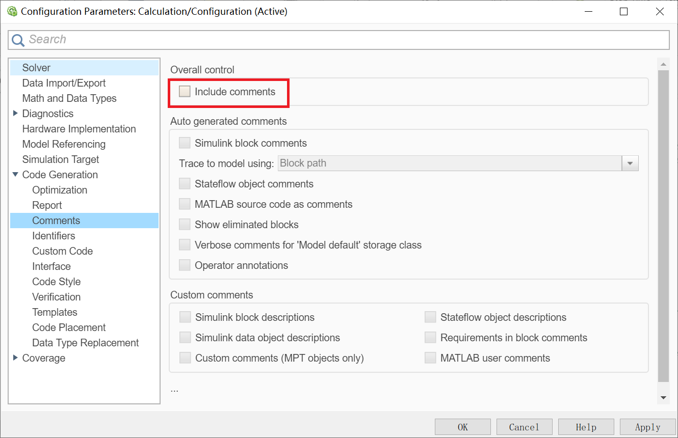 Simulink自动代码生成：Code Generation配置（二）_simulink2018 default patameter behavior-CSDN博客