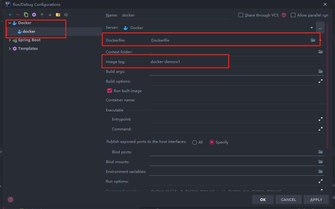 Idea 中配置及使用docker Idea配置docker Csdn博客