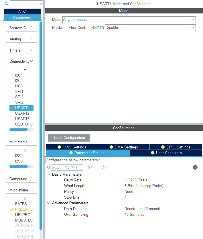工程搭建教程——CubeMX+STM32F4+FreeRTOS+USART1基础工程搭建_diy stm32f401-CSDN博客