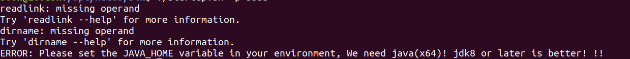 【nacos】Linux运行nacos报错：ERROR: Please set the JAVA_HOME variable in your environment！！！_nacos we ...
