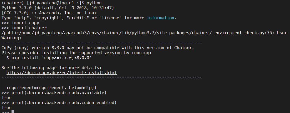 Linux系统：安装chainer，以及conda安装cudatoolkit、cupy_conda cupy-CSDN博客