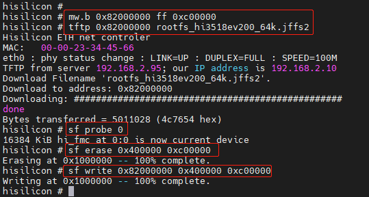 海思3518E开发笔记1.5——flash分区及uboot、kernel、rootfs烧写并部署_海思3518开发-CSDN博客