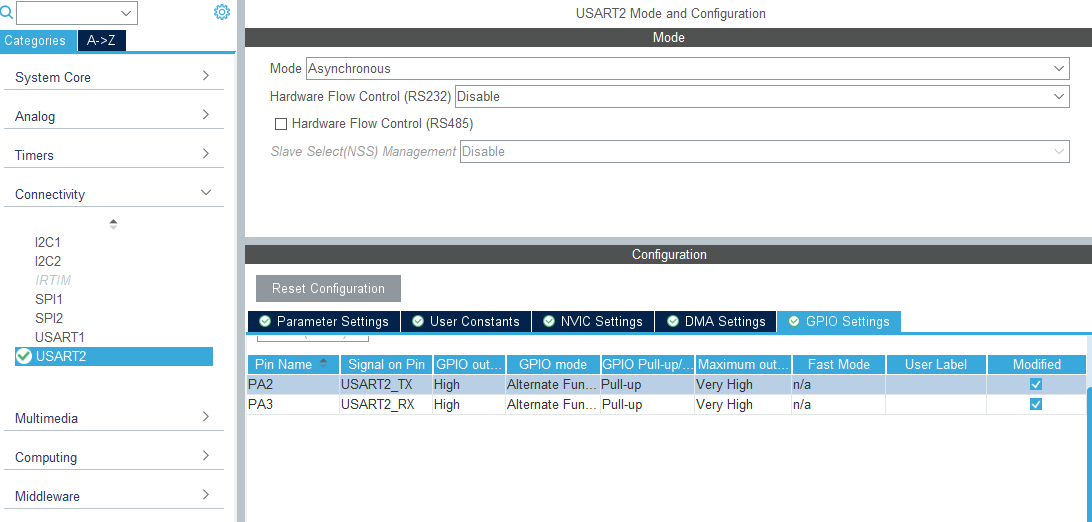 STM32G030C8T6 串口调试 （中断接收，prinf发送）使用cubemx+keil_stm32g030串口配置-CSDN博客