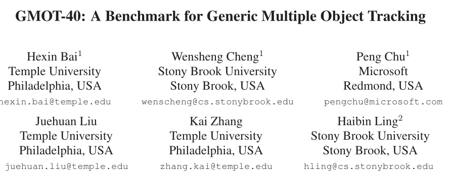 GMOT-40: A Benchmark for Generic Multiple Object Tracking速读笔记_ghmt-40 ...