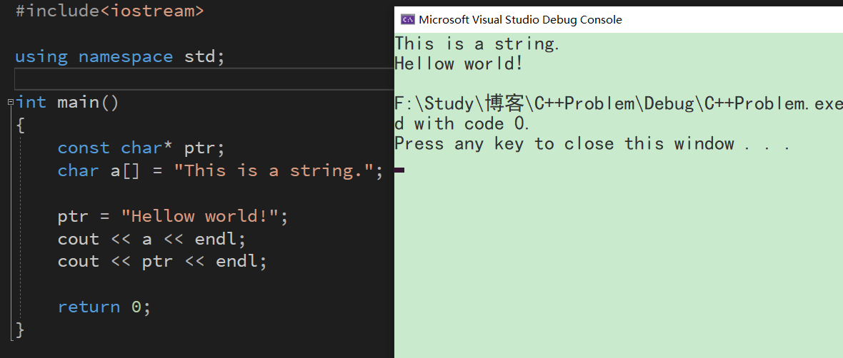 Vs2019 字符串对指针char赋值编译器报错原因及解决方法vs2019字符指针变量不能字符串 Csdn博客 