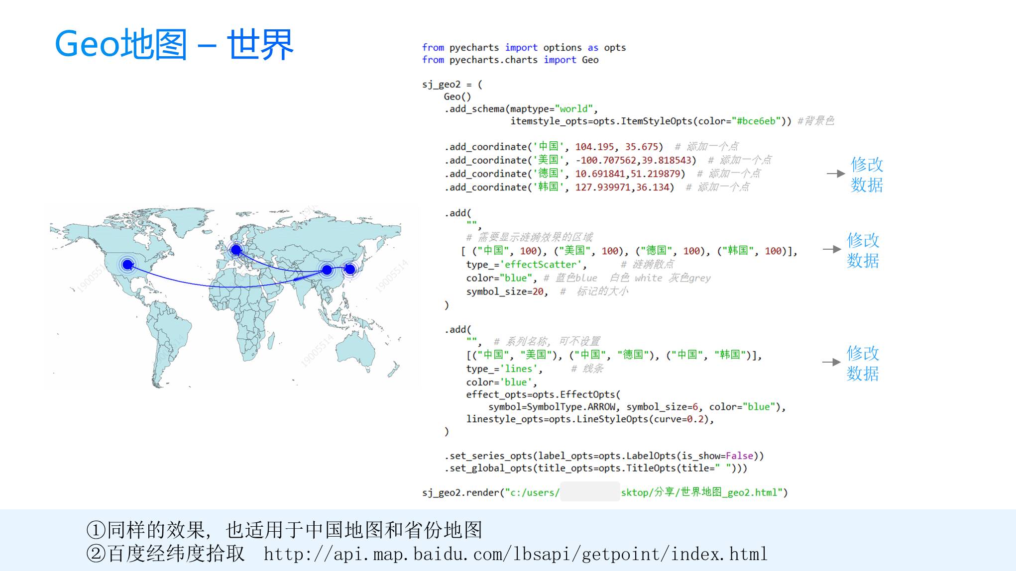 pyechart中15种中国地图,世界地图可视化代码模板, 最适合放在ppt中_怎么python在地图上生成柱状图-CSDN博客