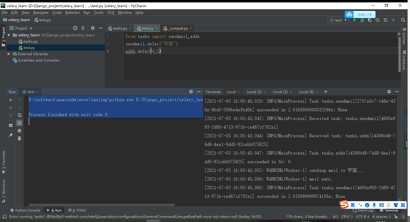 celery基本使用与报错解决_whether broker connection retries are made during -CSDN博客