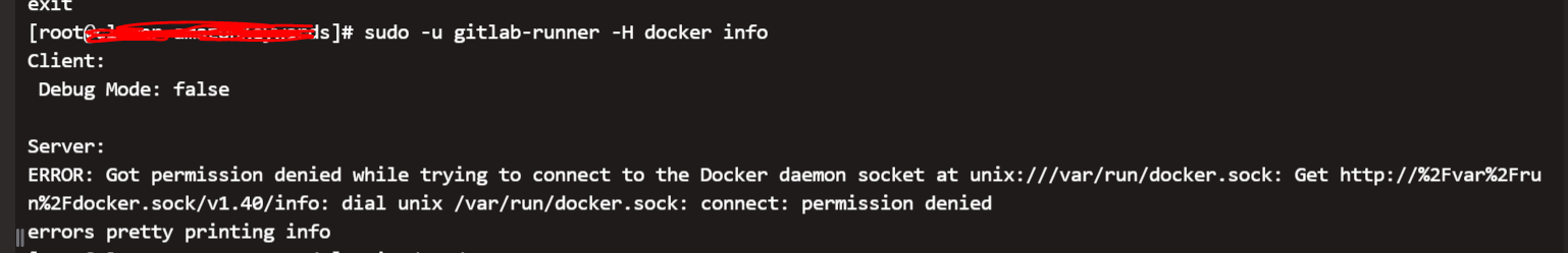 解决gitlab-runner执行docker命令提示权限不足的问题_gitlab runner 在windows 上运行权限不足-CSDN博客