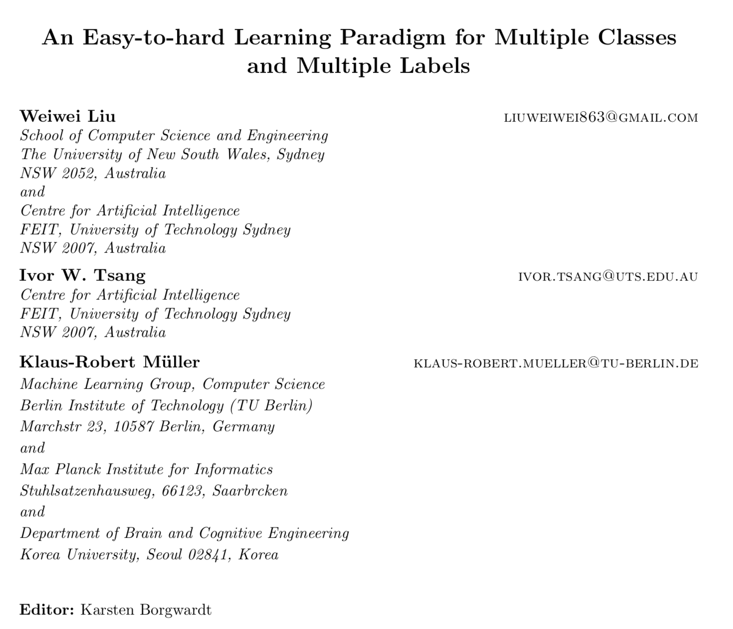 论文阅读 | JMLR‘17 | An Easy-to-hard Learning Paradigm for Multiple Classes ...