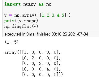 numpy中diag()函数与matlab中diag()的不同-CSDN博客
