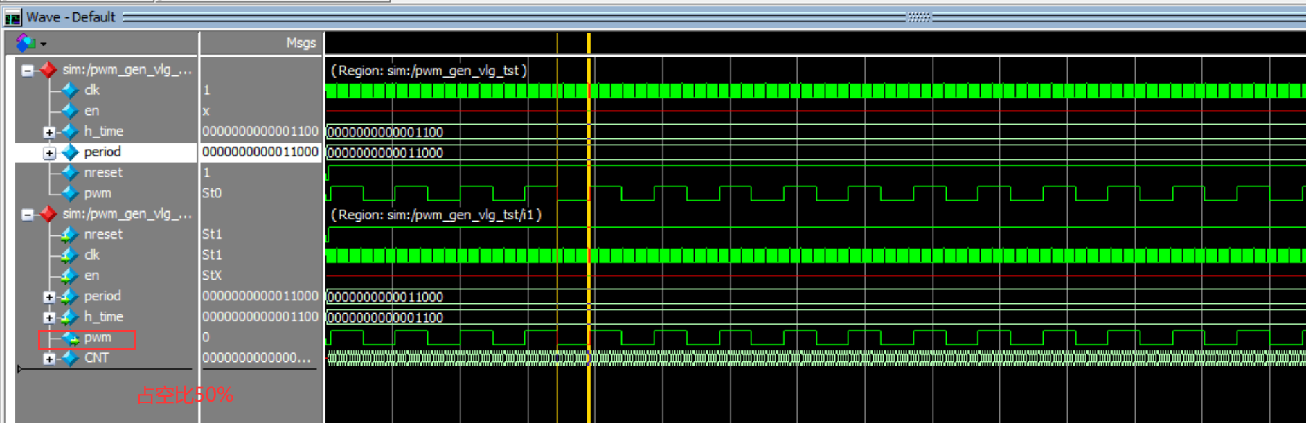 Quartus implements PWM waves from arbitrary frequencies - Programmer Sought