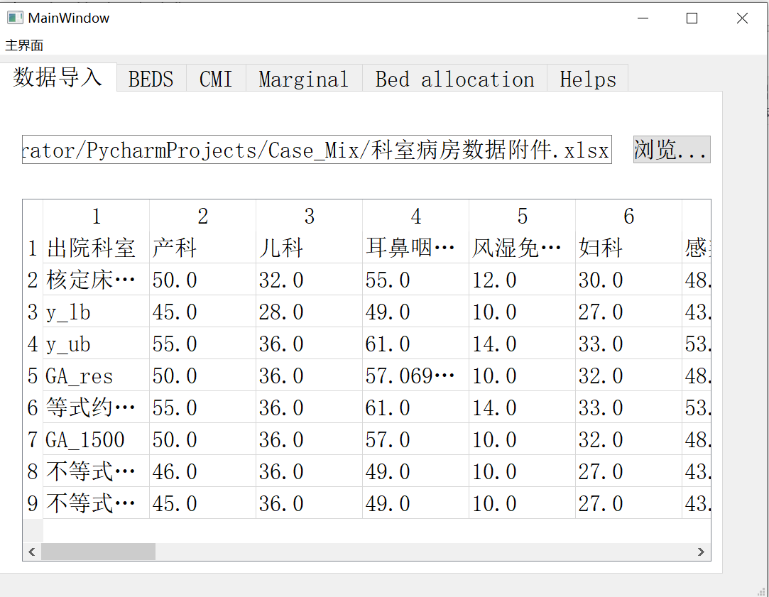 PYQT5项目实践|实现Python+cplex 求解模型后，写入GUI小程序中，具体实践包括： CPLEX 的 求解整数规划模型和求解结果以表的形式输出在GUI界面中_from cplex ...