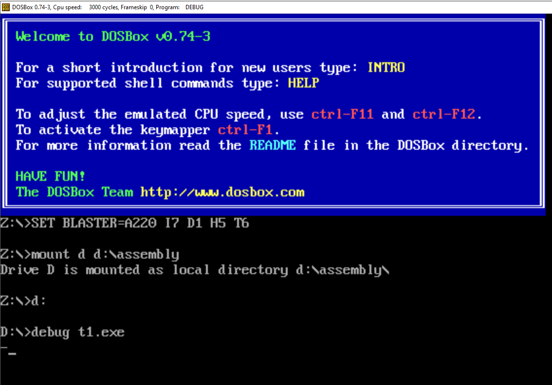 利用dosbox 运行及调试 汇编 16位exe_dosbox生成的16位exe文件无法运行-CSDN博客