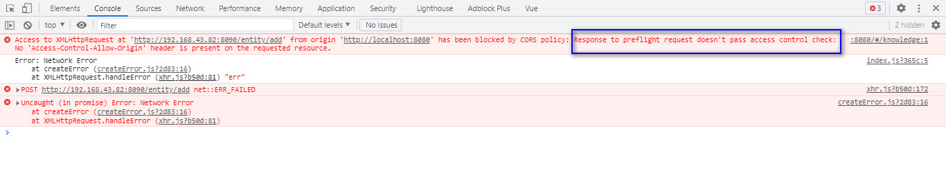 跨域问题response To Preflight Request Doesn‘t Pass Access Control Check No ‘access Control Allow 