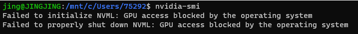 Win10 Wsl2子系统报错 Gpu Access Blocked By The Operating System Csdn博客 8557