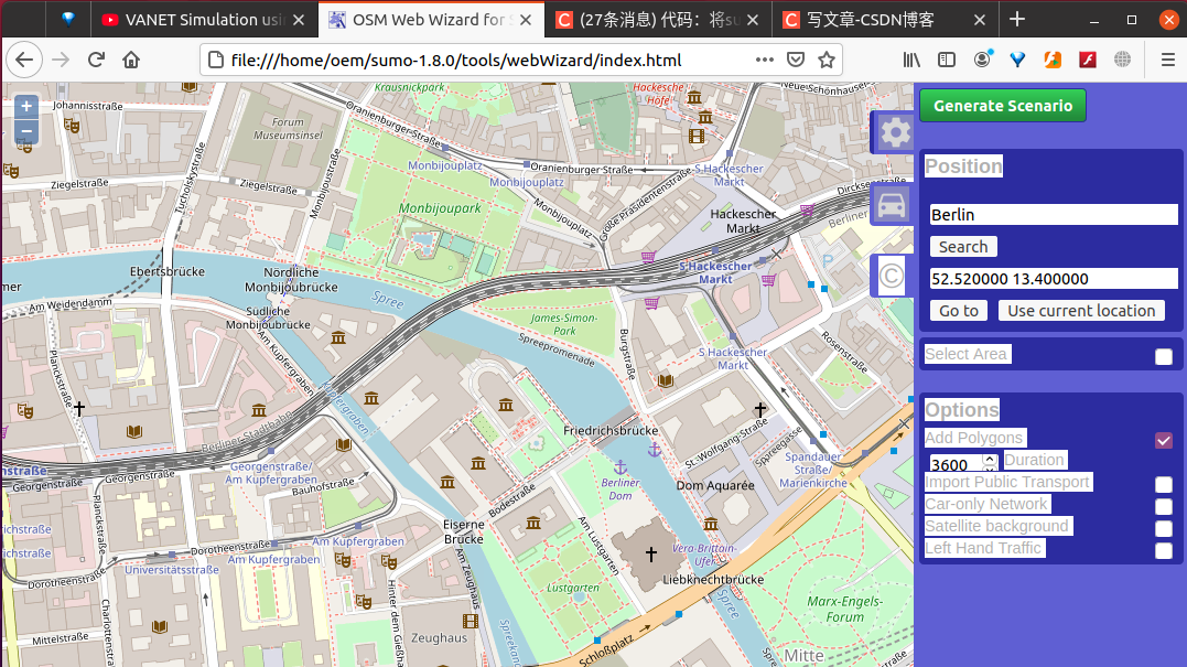 利用osm生成sumo车辆仿真情景_sumo webwizard添加车位-CSDN博客