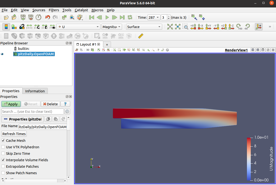 *#OpenFOAM安装后的第一个案例的理解与运行（pitzDaily）-CSDN博客