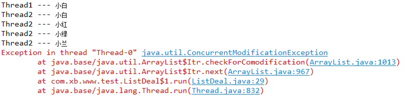 java.util.ConcurrentModificationException异常解决和分析_error updating database. cause: java.util ...