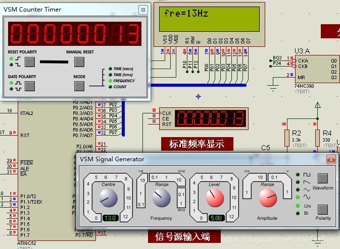At89c52单片机的频率计(1hz~20mhz)设计,lcd1602显示,含仿真、原理图、pcb与代码等52单片机正弦波和三角波怎么测量频率 Csdn博客