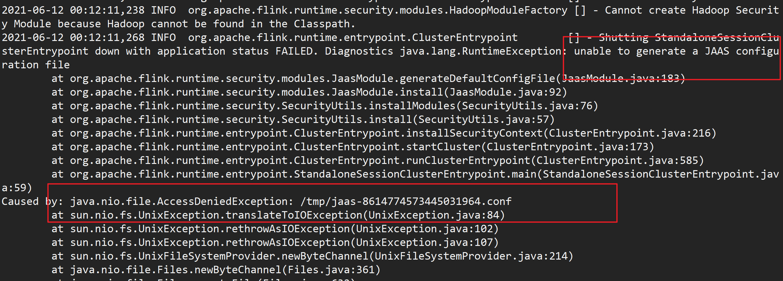 Flink 报错：unable to generate a JAAS configuration file-CSDN博客