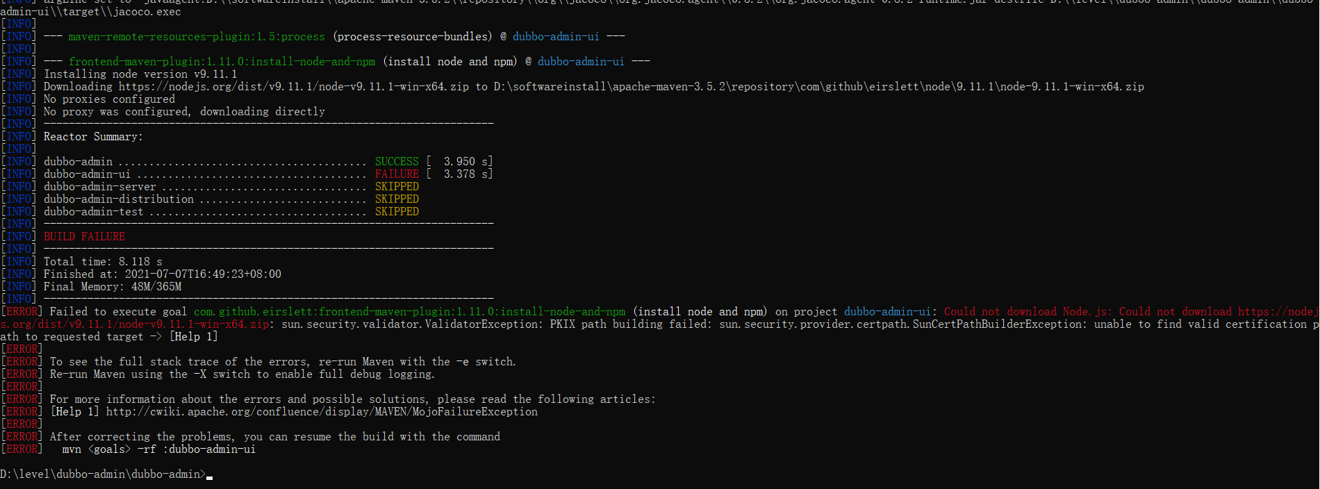 dubbo-admin-ui: Could not download Node.js: Could not download https://nodejs.org/dist/v9-CSDN博客