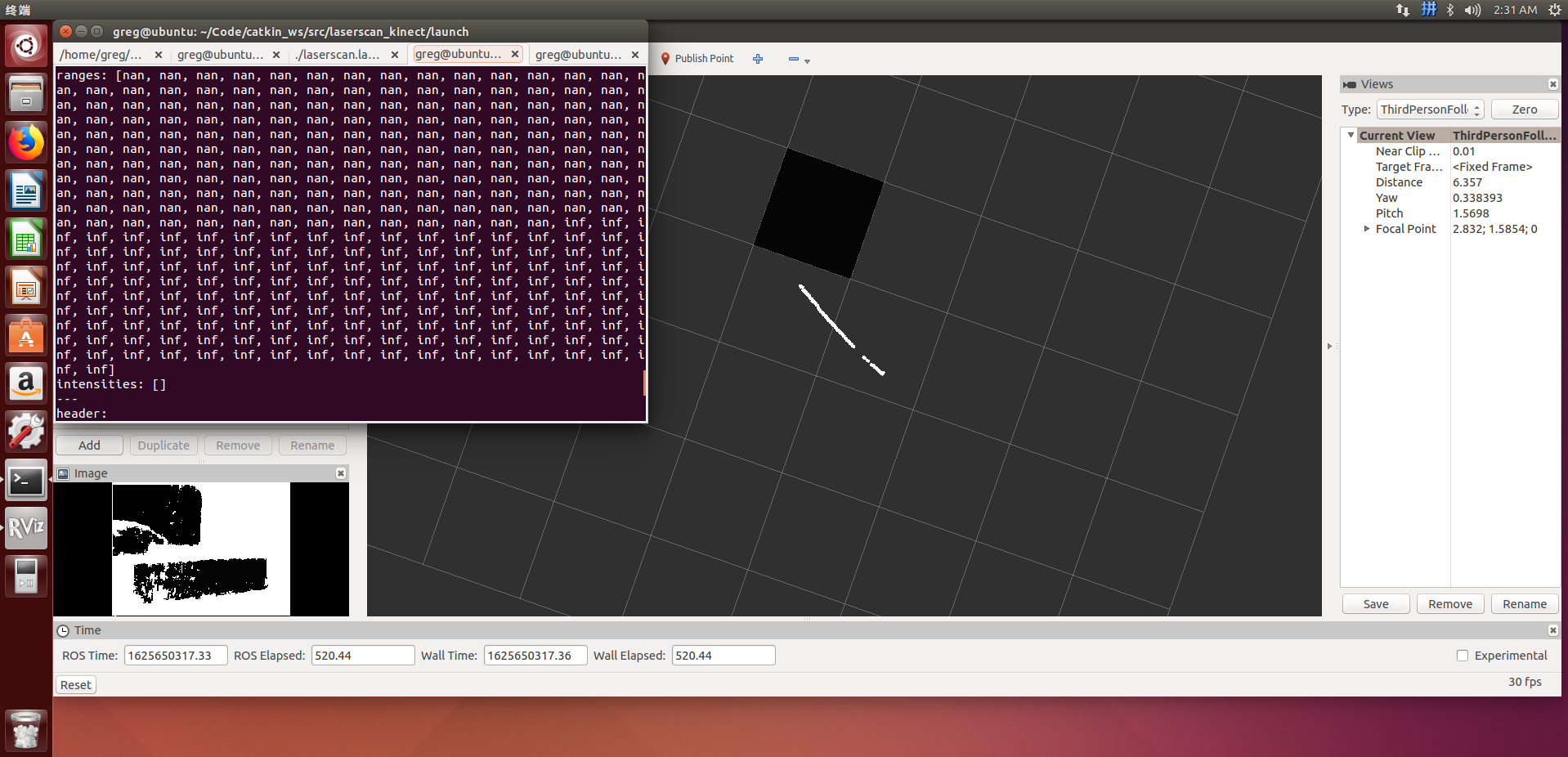 【Package】ROS中将深度图数据转换为激光点云（sensor_msgs/Image 转换为 sensor_msgs/LaserScan）_ros 深度图转点云-CSDN博客