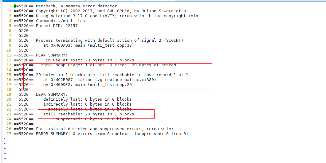 Valgrind检测内存泄漏 Valgrind Test Args Csdn博客