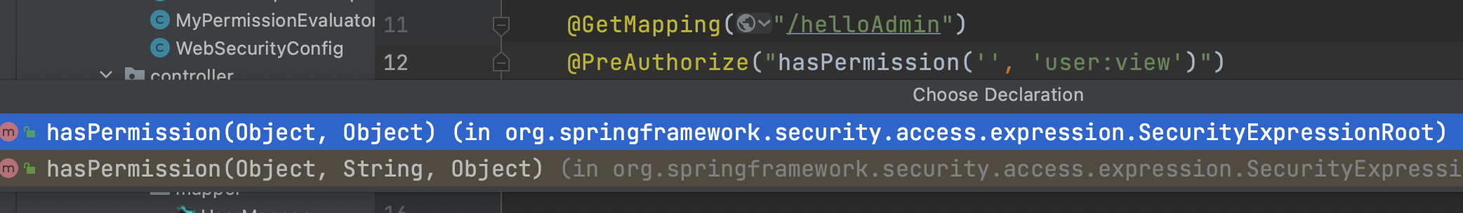 Spring security 方法级权限控制_springsecurity haspermission-CSDN博客