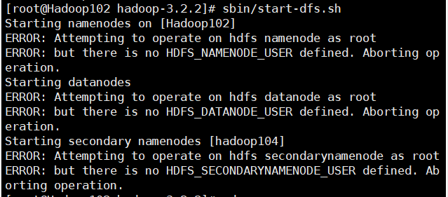 以ROOT用户配置Hadoop集群并启动出错的解决办法。_hadoop集群配置到root用户下了怎么办-CSDN博客