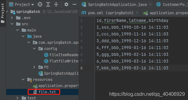 09springbatch从普通文件中读取数据springbatch 读文件 代码 Csdn博客 8053