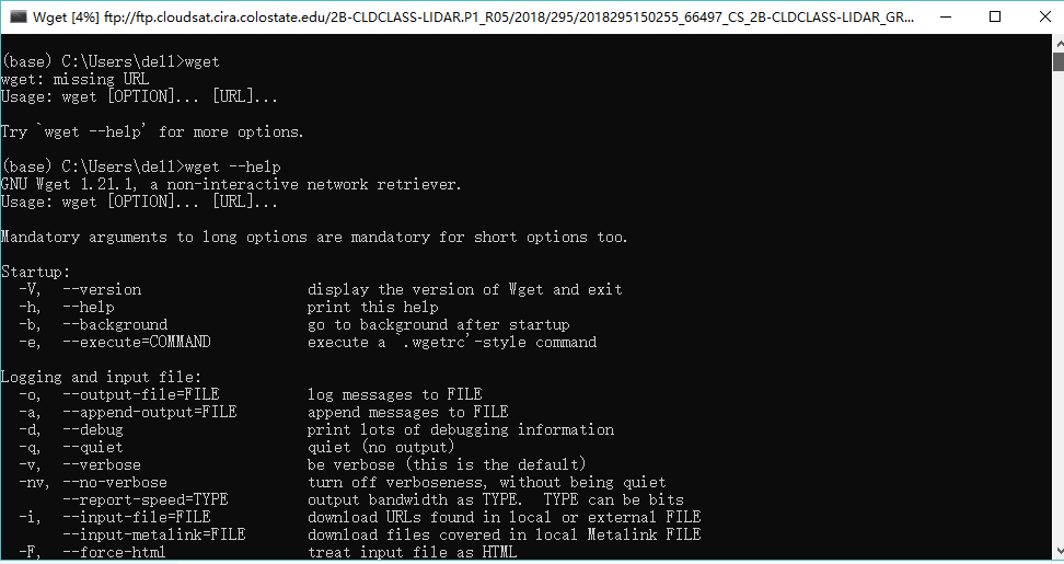 在windows平台上使用wget下载文件_wget下载cloudsat数据-CSDN博客