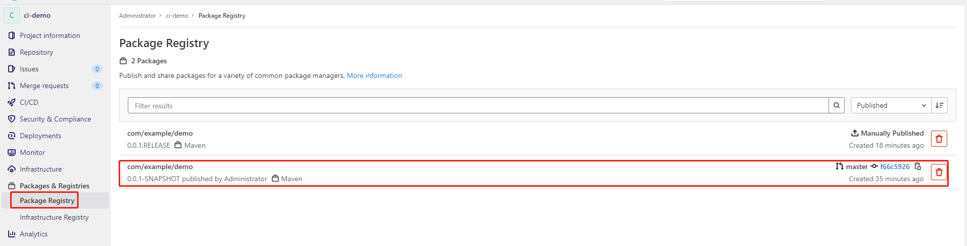 Gitlab Package Registry 使用-CSDN博客