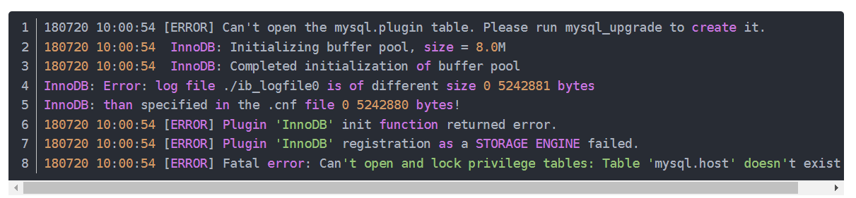 Linux下MySQL报错:Can‘t open the mysql.plugin table. Please run mysql_upgrade to create it_could not ...