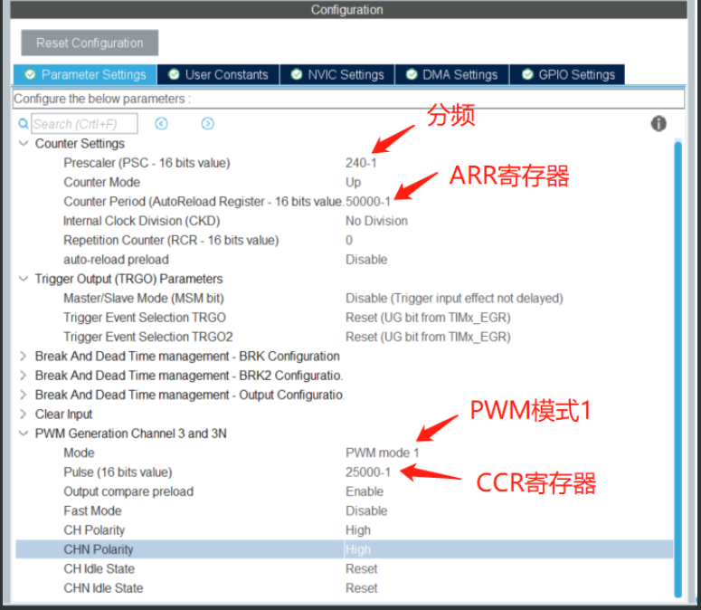 STM32H743+CubeMX-定时器TIM发送非对称PWM（使用一个通道）_不对称pwm模式-CSDN博客