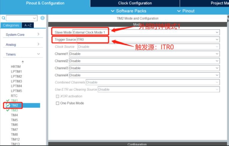 STM32H743+CubeMX-TIM1发送PWM脉冲,TIM2计算PWM脉冲的总数(定时器同步计数实现）_compare pulse-CSDN博客